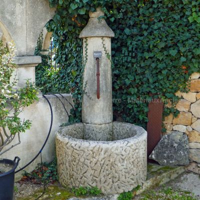 Beautiful small garden fountain - A rustic provincial stone fountain