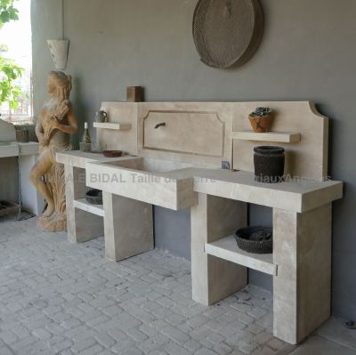 Homemade together for landscaping of outdoor kitchen or summer kitchen ...