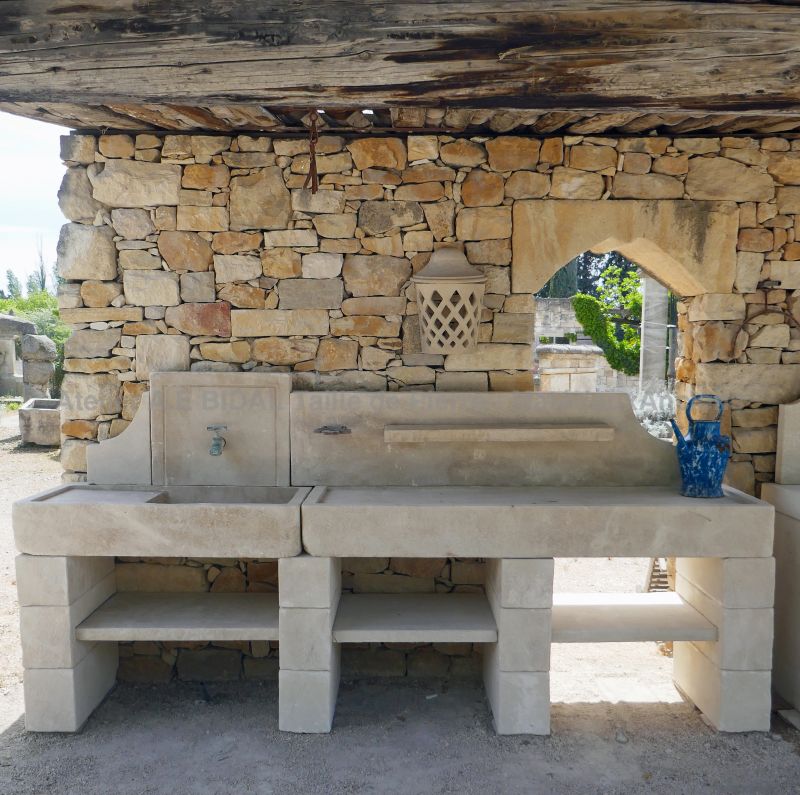 Cuisine pour extérieur de fabrication artisanale - Atelier Alain Bidal