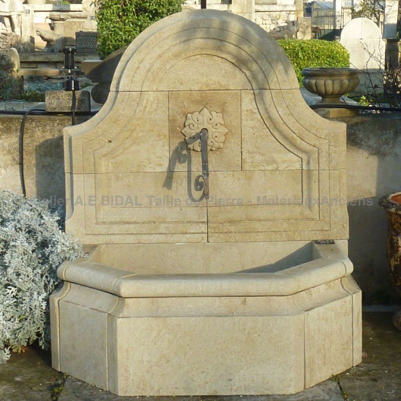 Small stone fountain - by Bidal stonemason.