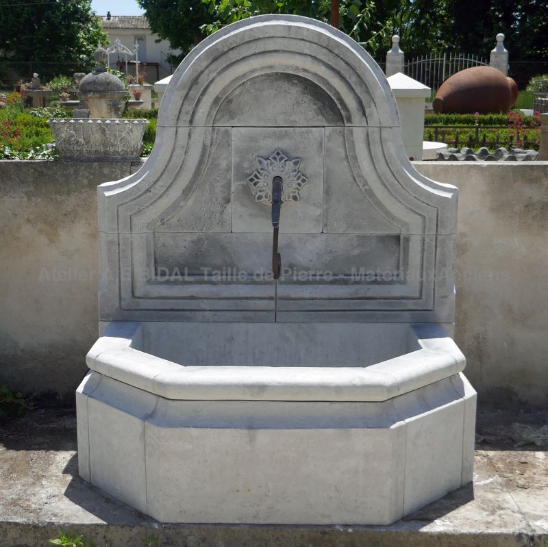 Small stone fountain - by Bidal stonemason.